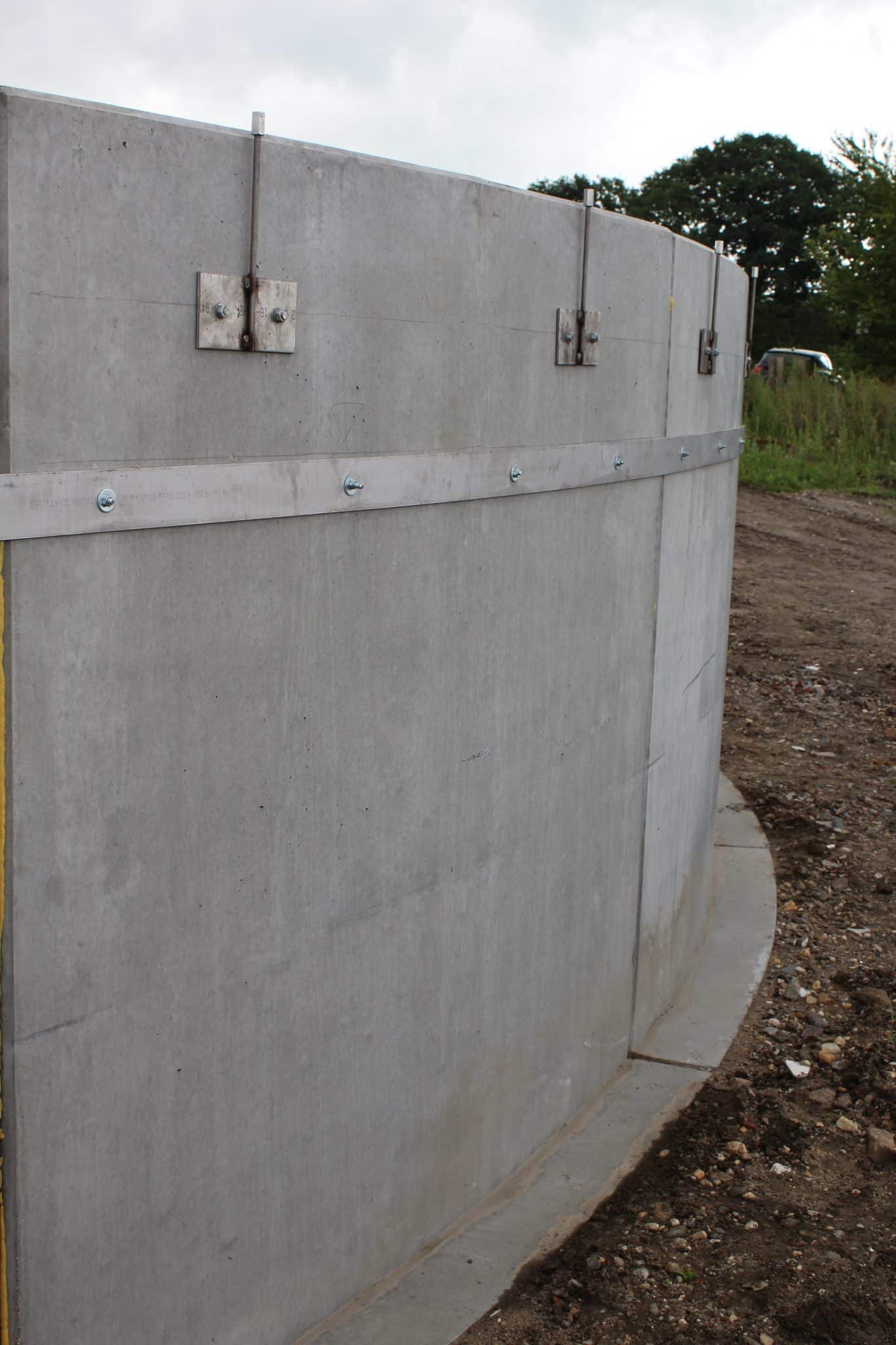 Bosch Beton - Radius retaining walls for viewpoint in Rhenen