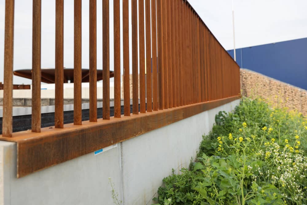 Retaining walls for the first hydrogen refuelling station of the ...